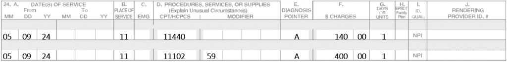 Simplified Billing and Coding for Modifiers -59 and -XS