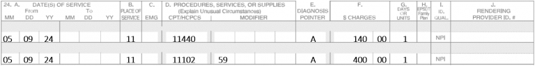 Simplified Billing and Coding for Modifiers -59 and -XS
